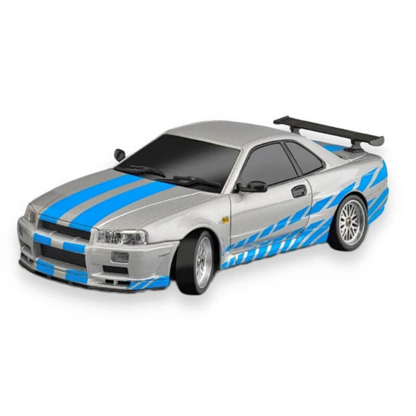 LDRC 1899 RC Drift Car 1:18 RWD GTR R34 with Gyro, LED Lights & 2.4GHz Remote – The Joy Box