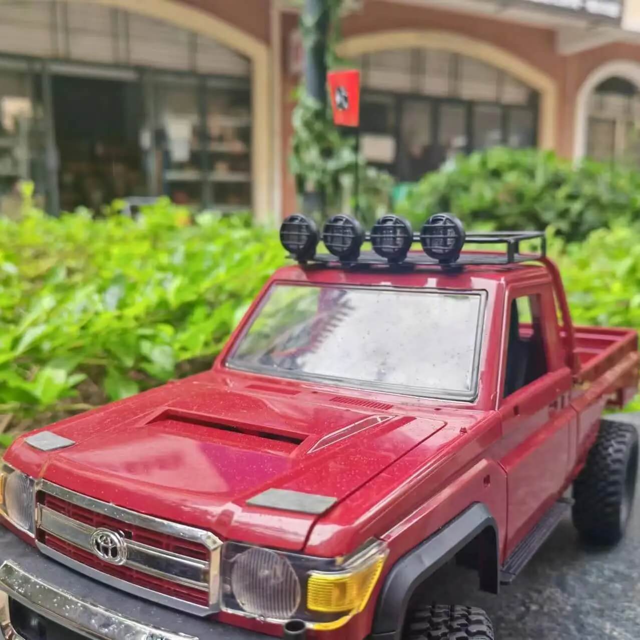 Metal Roof Rack with LED Spot Lights for 1/12 MN82 LC79 RC Crawler ...